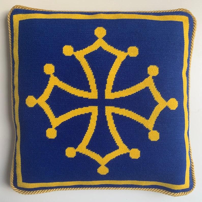 Occitan Cross - Blue Background - Etsy