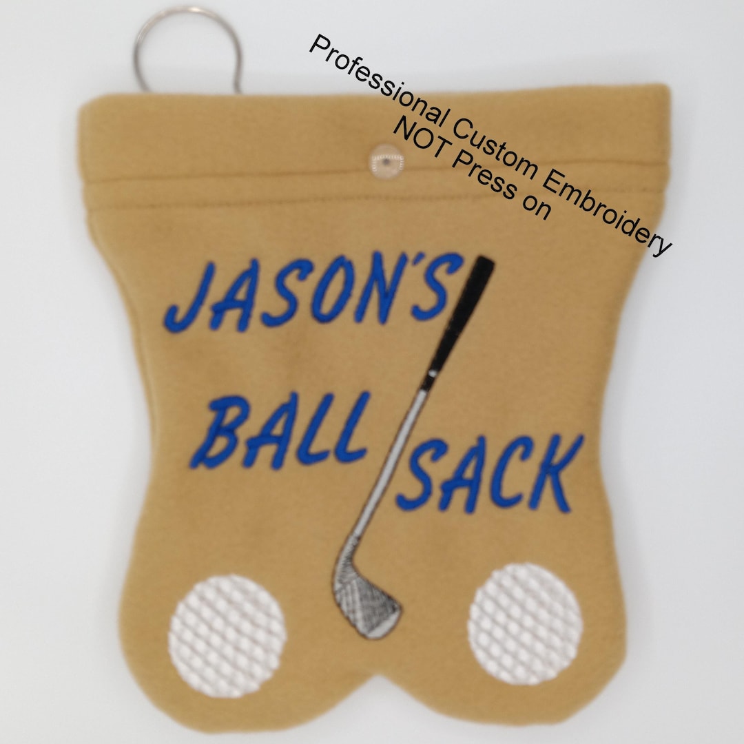 Personalized Golf Ball Bag: Embroidered Ball Sack, Funny Golfer Gift - Etsy