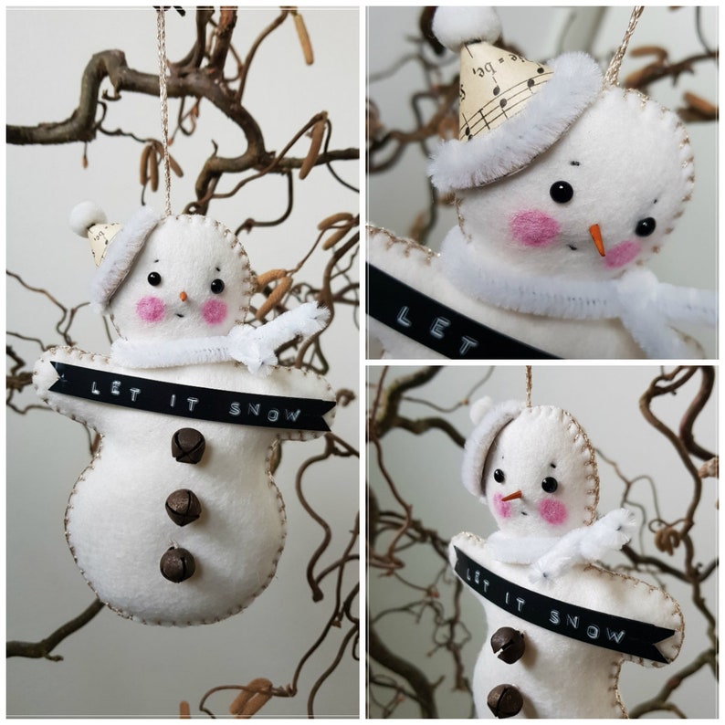 Sewing Pattern Snowman PDF Download Pattern Ebook 12 Cm Felt Tree ...