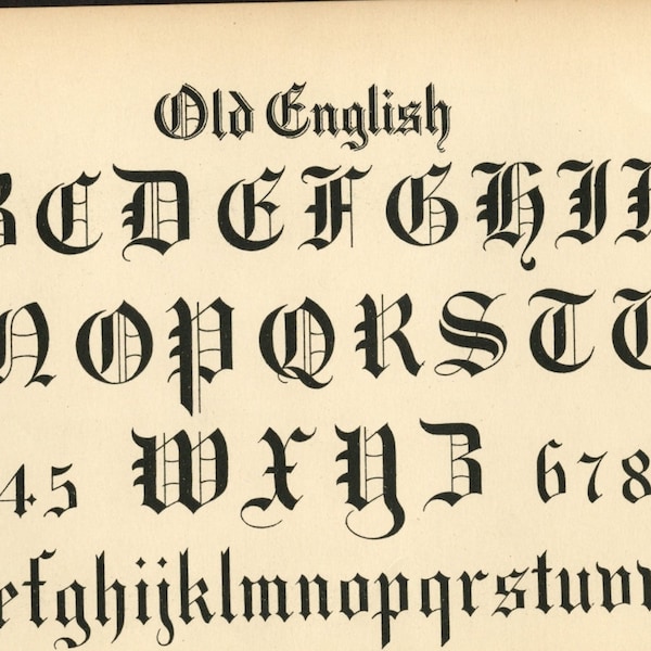 Old English Style - Etsy