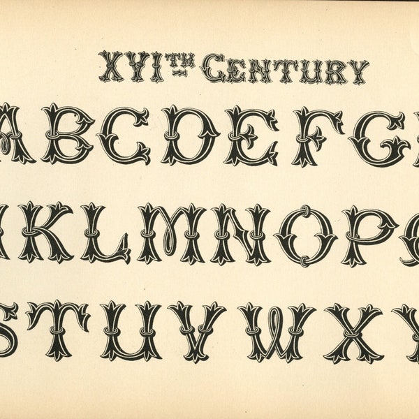 Renaissance Alphabet - Etsy
