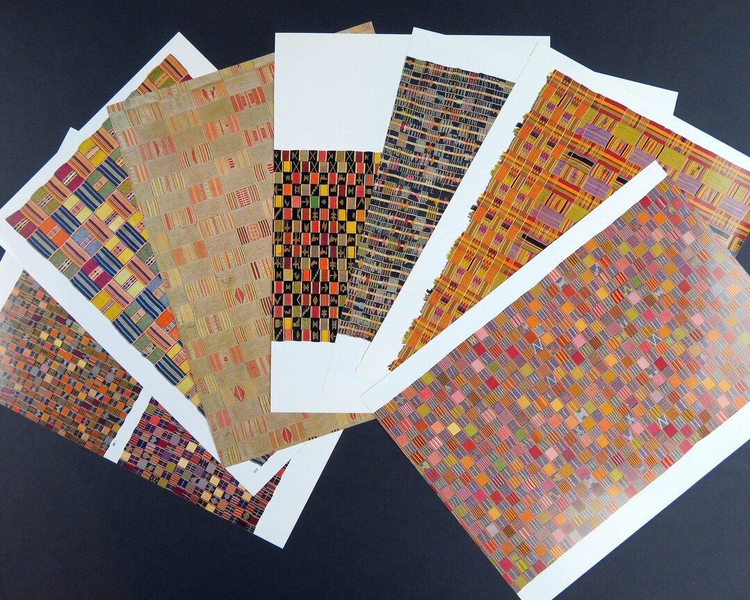 Traditional African Cloth Photographed Prints for Collages, Junk ...