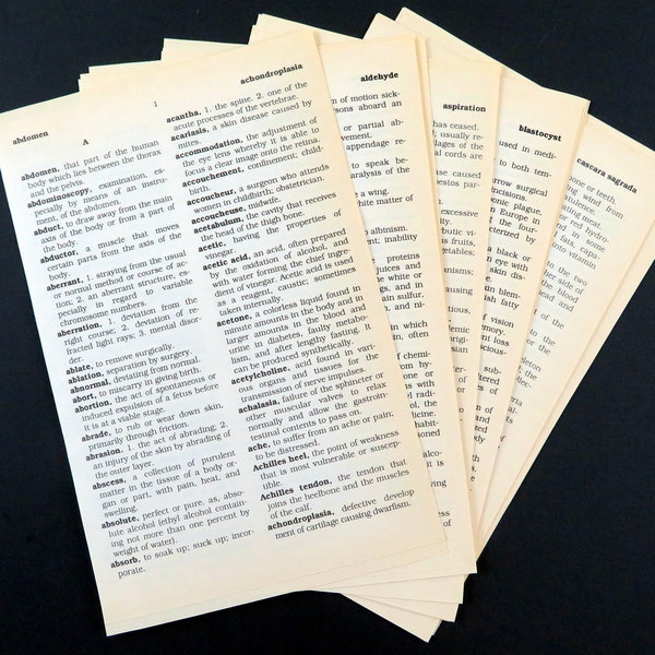 Medical Dictionary Pages - Etsy