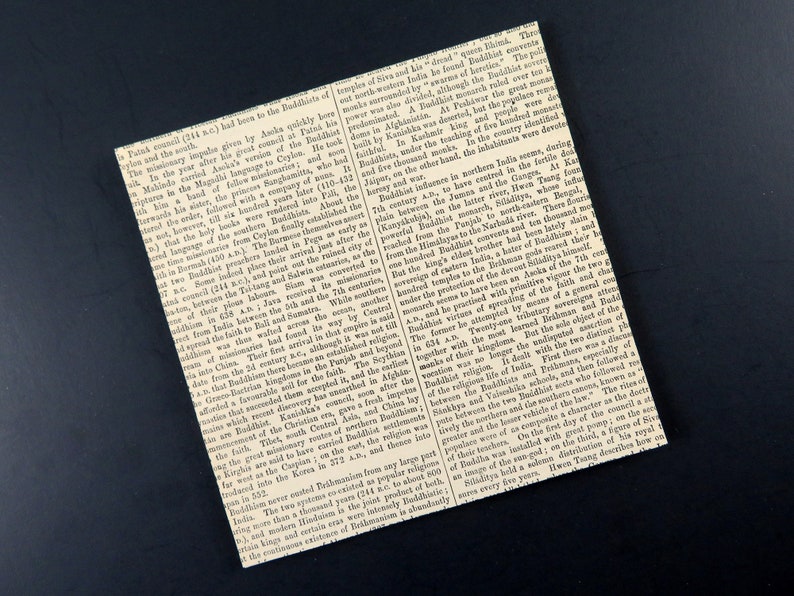 6x6 Book Page Squares, Old Book Pages, 20-pack, Paper Folding, Tags and ...