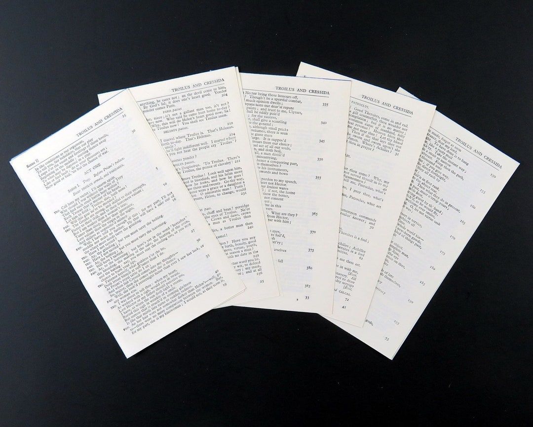 20 Pages From Shakespeare Paper Pack, Old Paper, Vintage Ephemera, Old ...