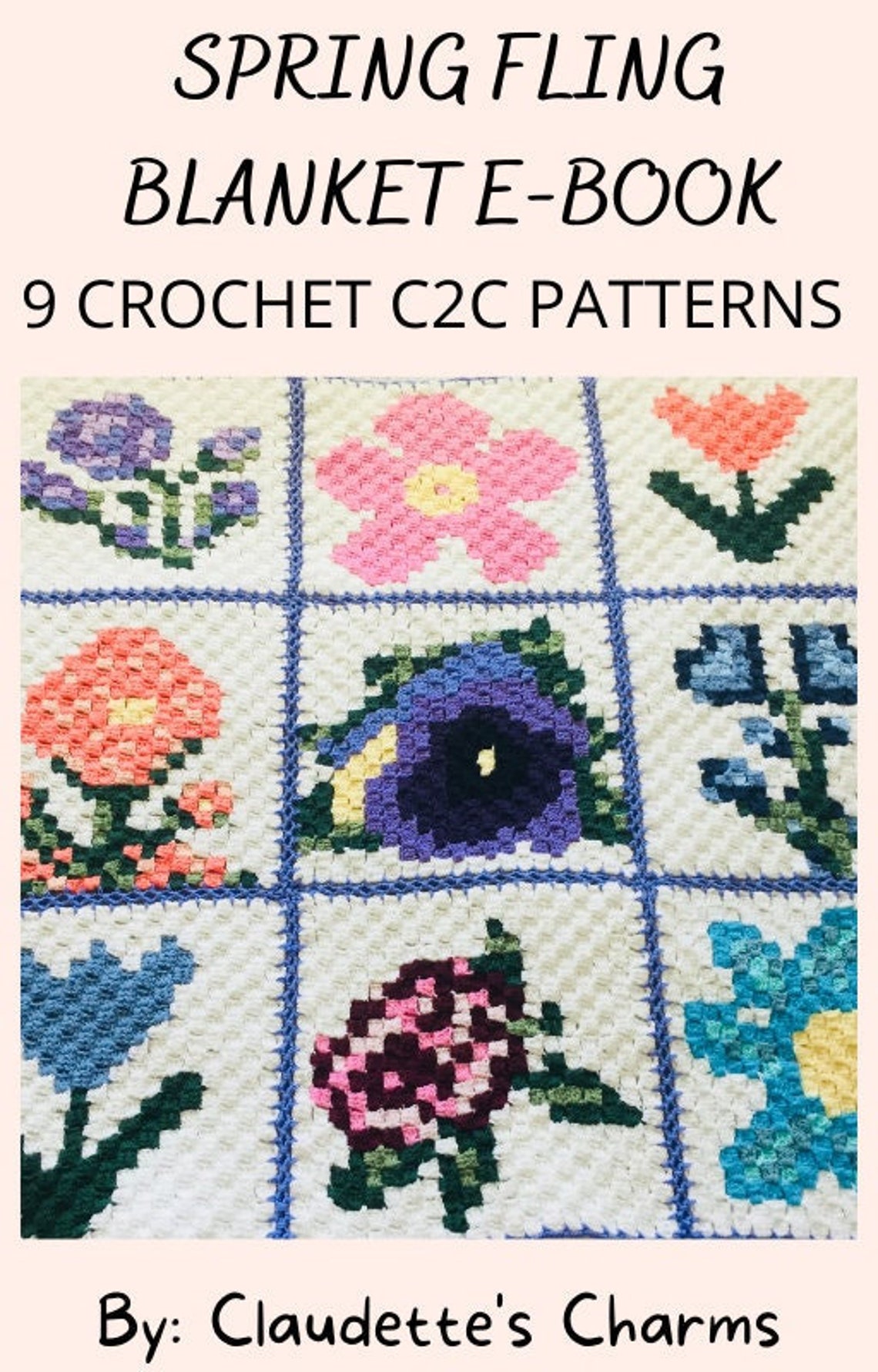 9 C2C Crochet Flower Patterns Bundle PDF Digital E-BOOK - Etsy