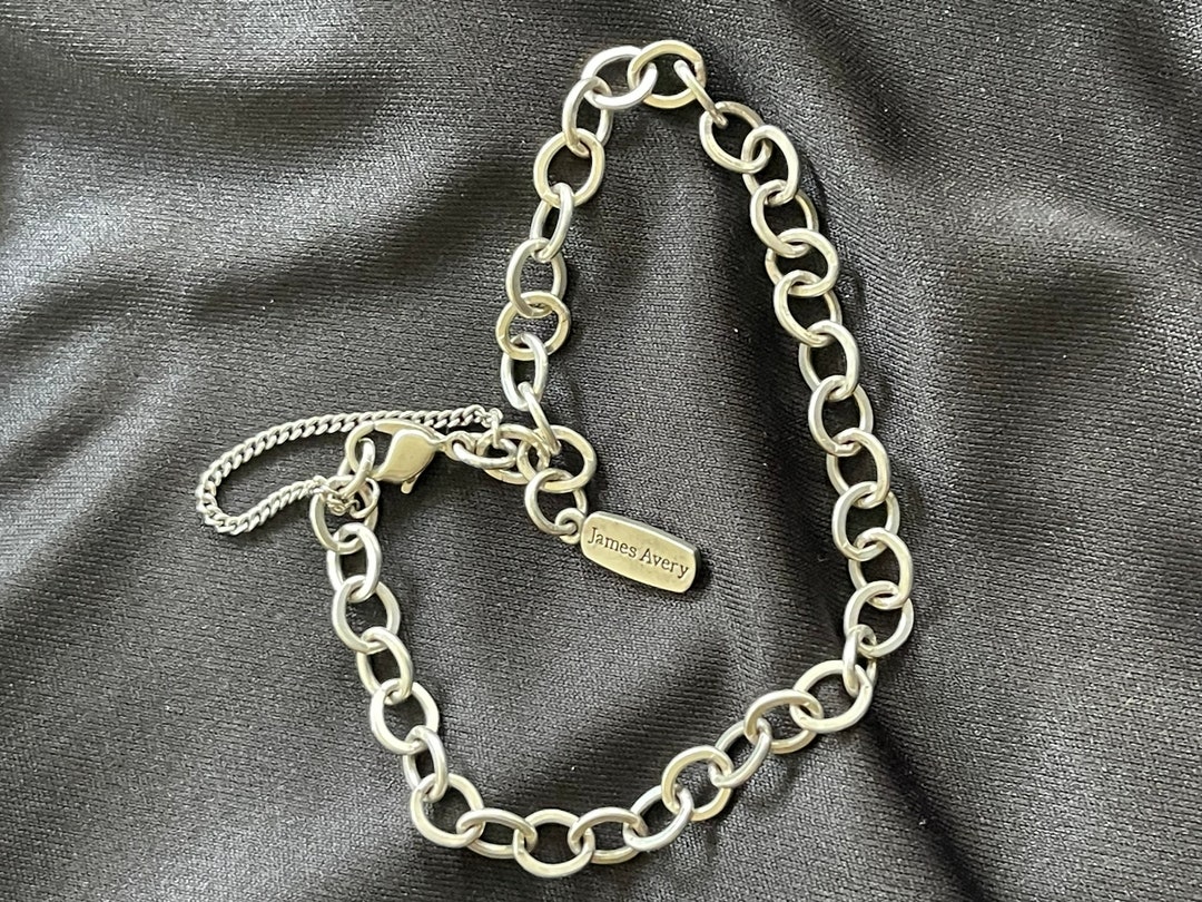 James Avery Sterling Forged Link Charm Bracelet X-large 8 3/4 A237 - Etsy