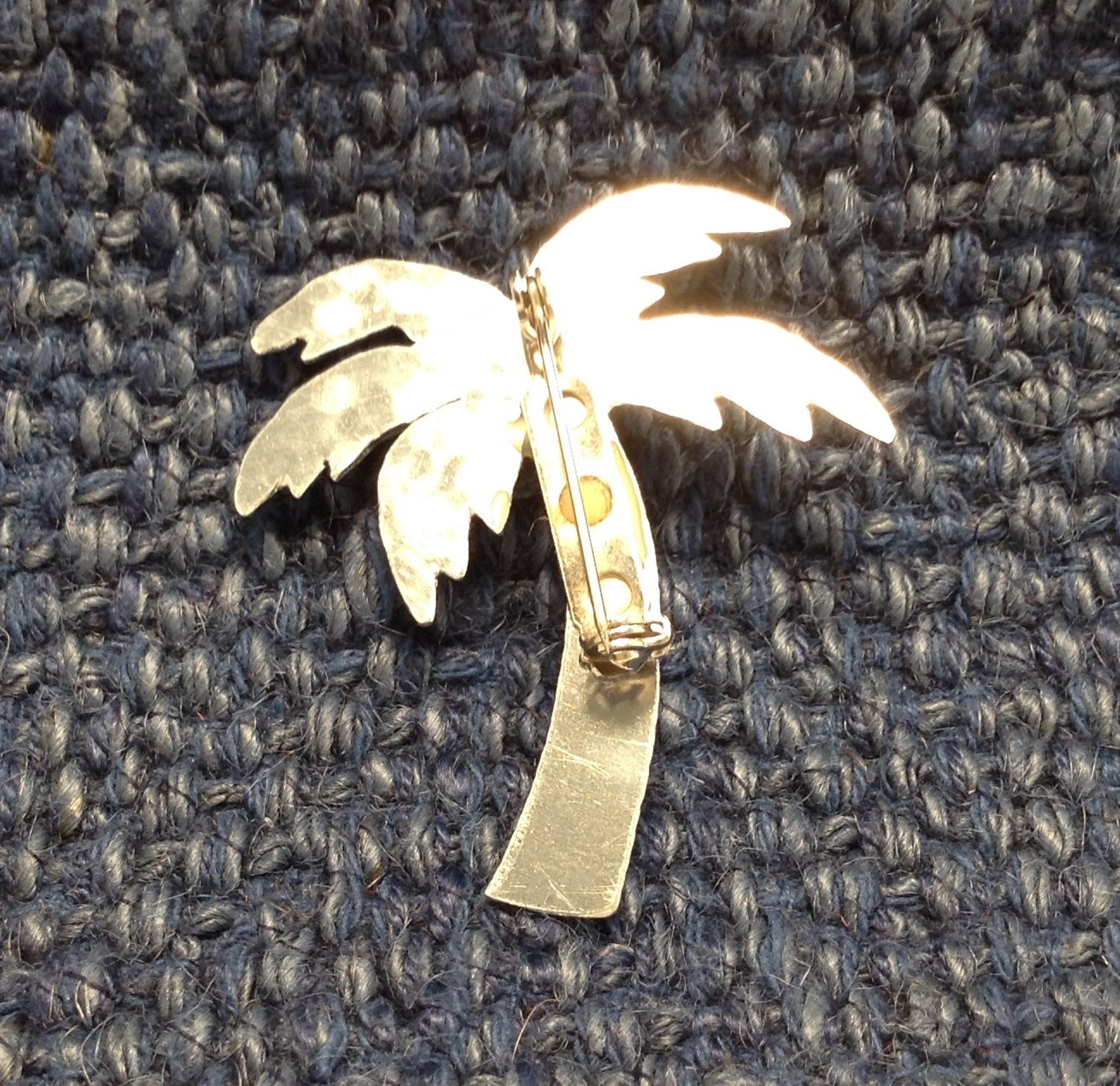 Silver Recycled Aluminium Palm Tree Brooch, Pendant or Key Fob. - Etsy
