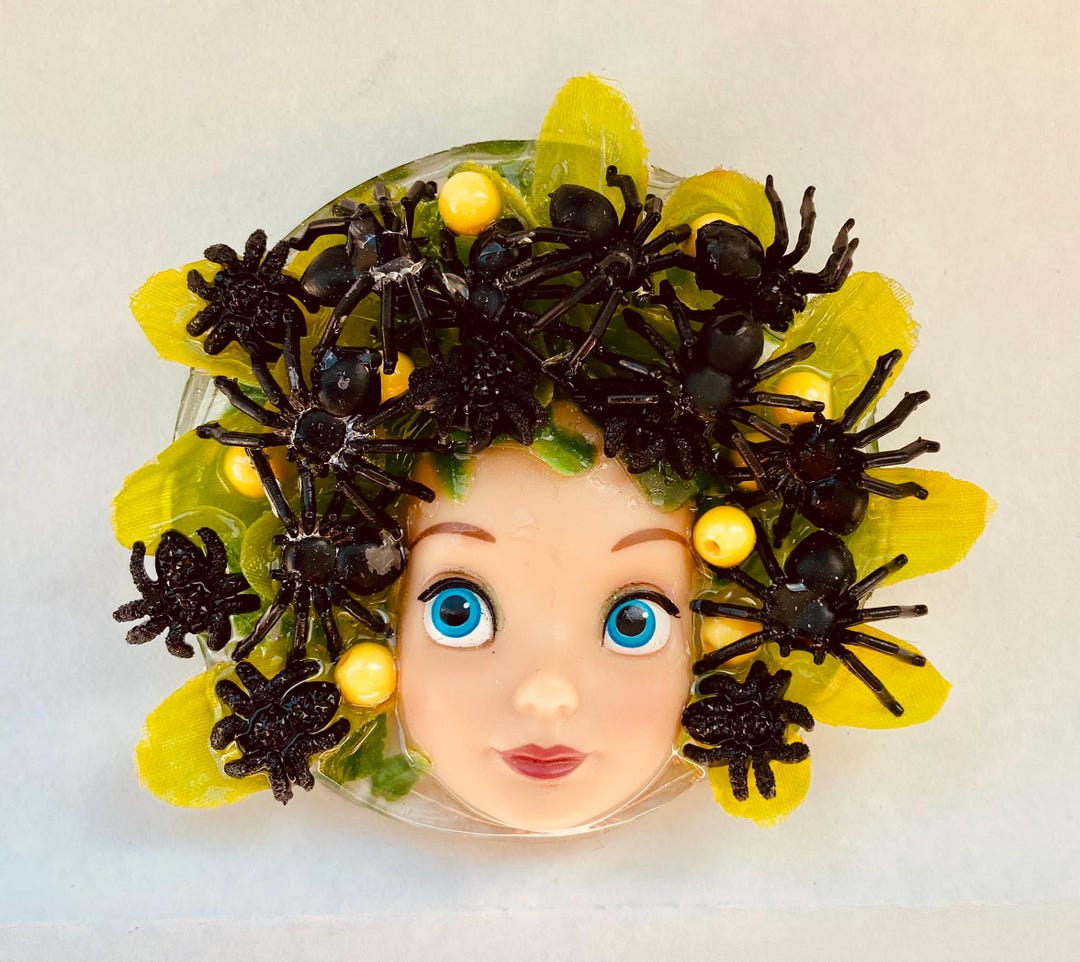 Hazel the Spider Whisperer Doll Face Brooch. - Etsy