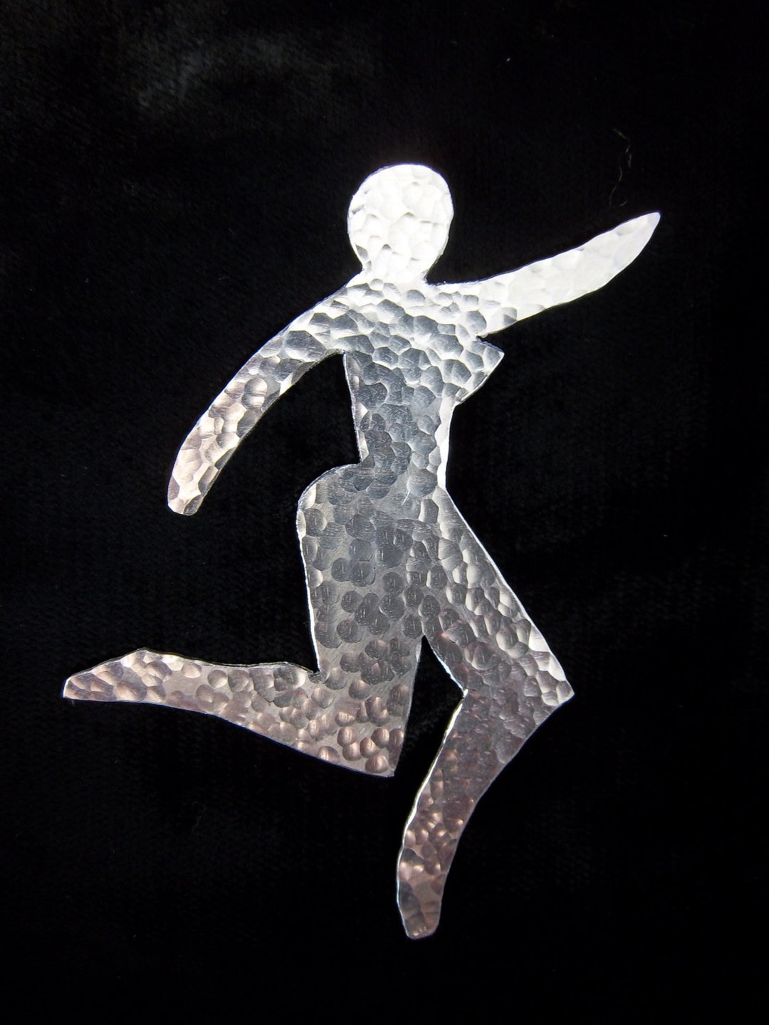 Silver Upcycled Aluminium Dancing Lady Brooch or Pendant. - Etsy