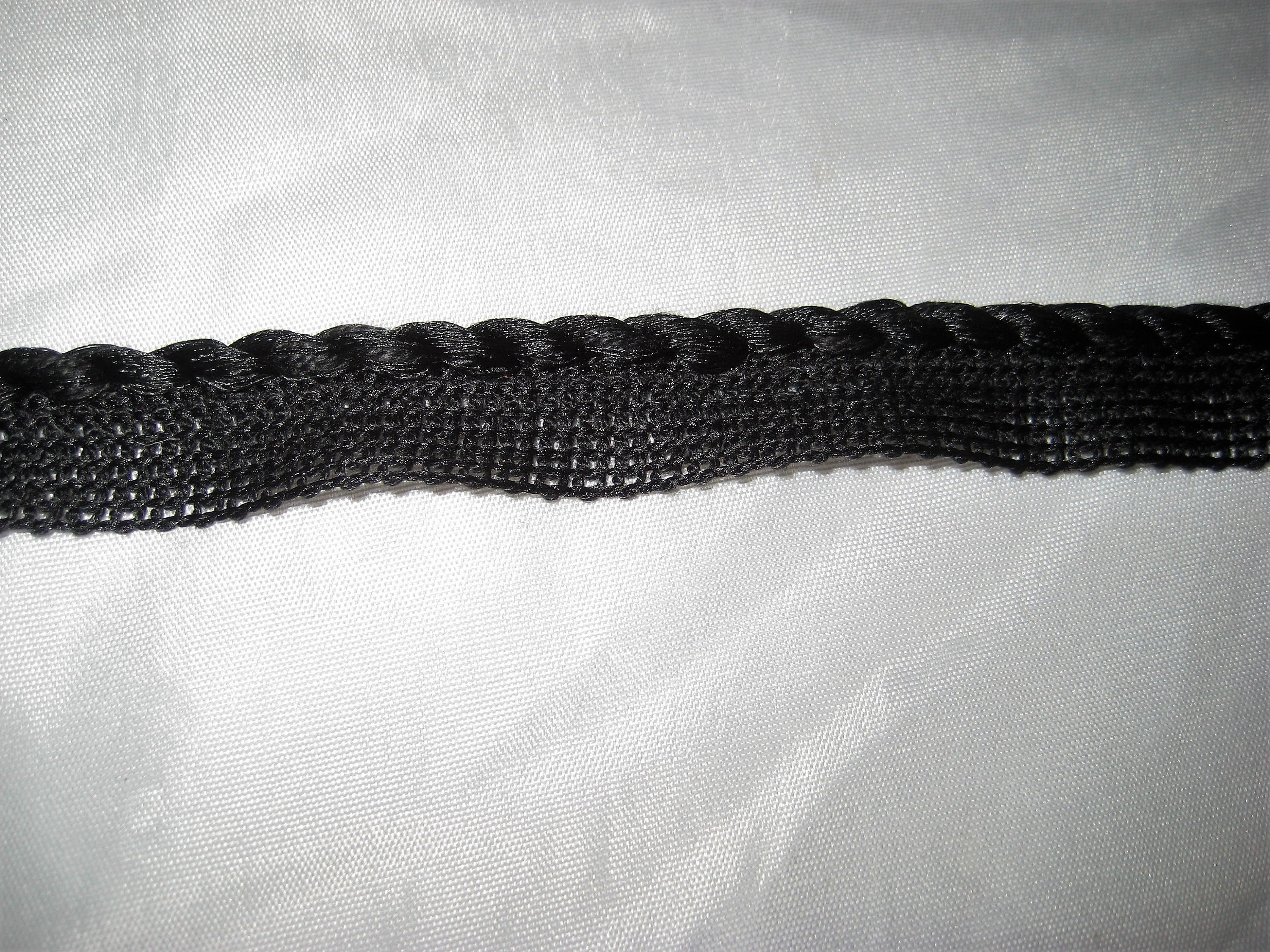 Vintage Black Cord Trim With Lip, Braid Trim, Black Braid Cording, Trim ...