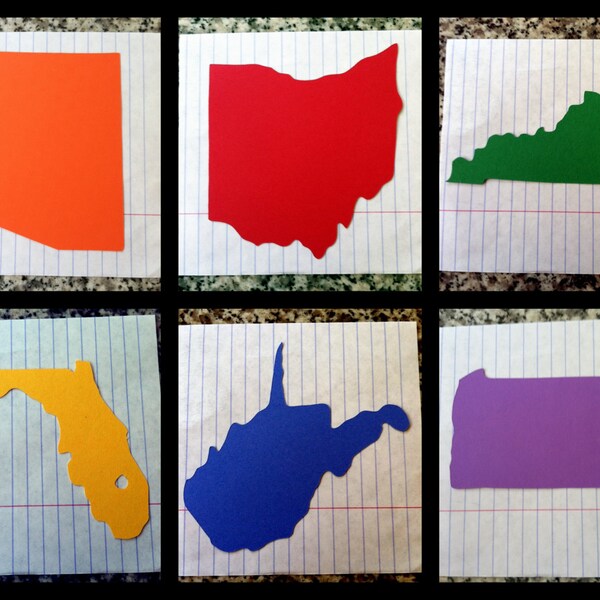 Die Cut States - Etsy