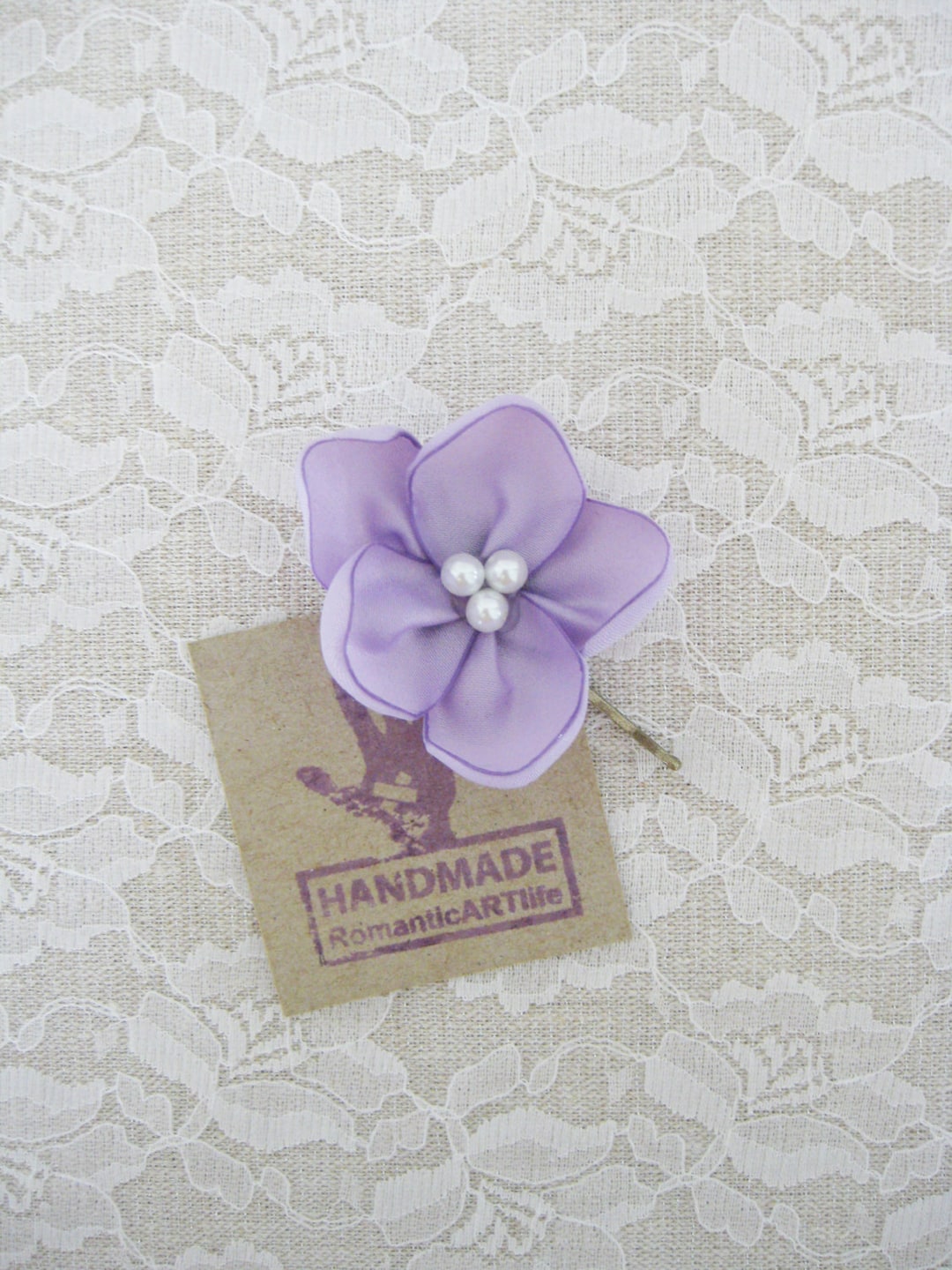 Lavender Flower Hair Pin. Lavender Flower Hair Piece. Bridesmaid Hair ...