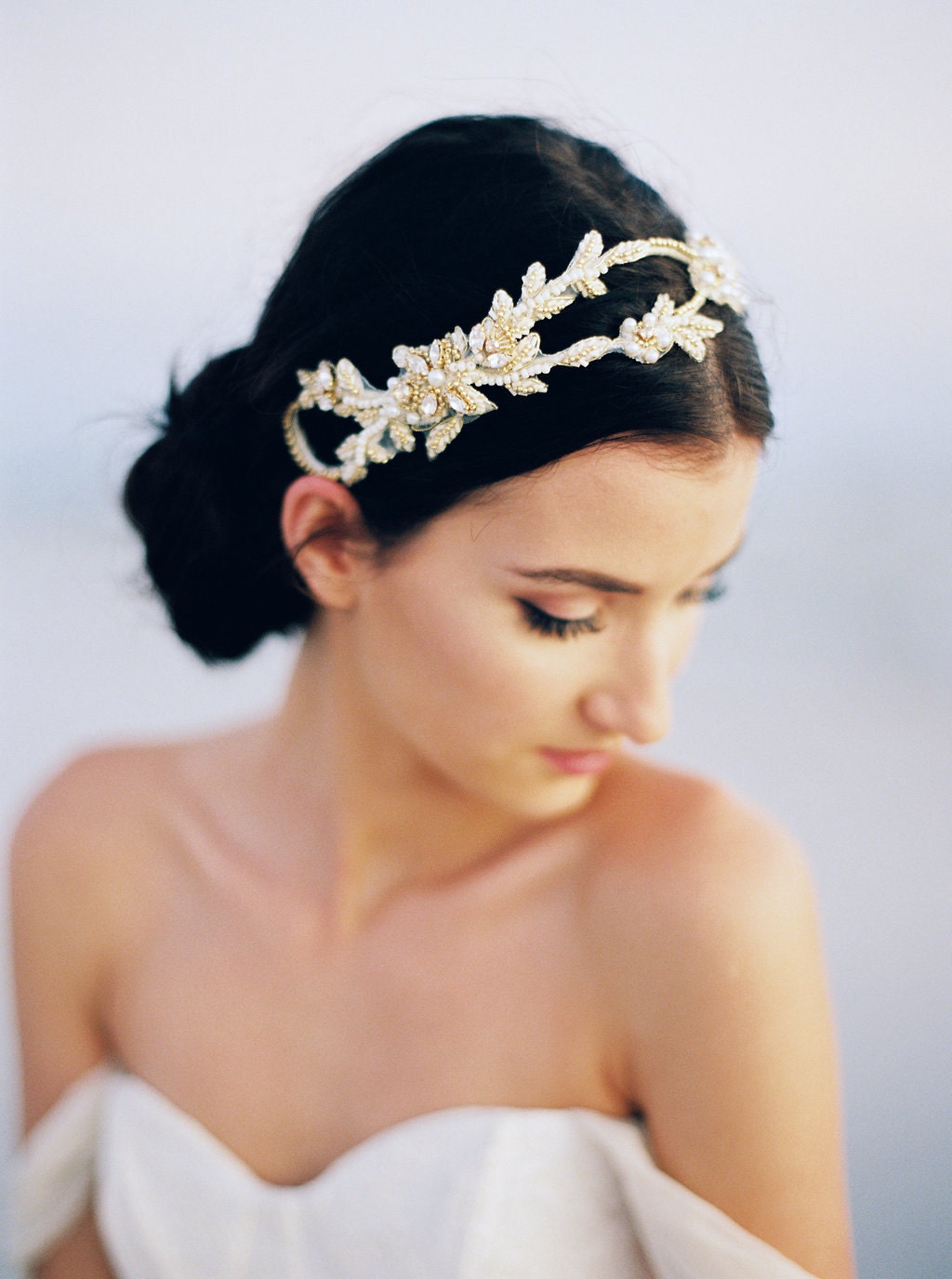 Gold Bridal Headpiece. Gold Bridal Hair Accessory. Gold Bridal Hair ...