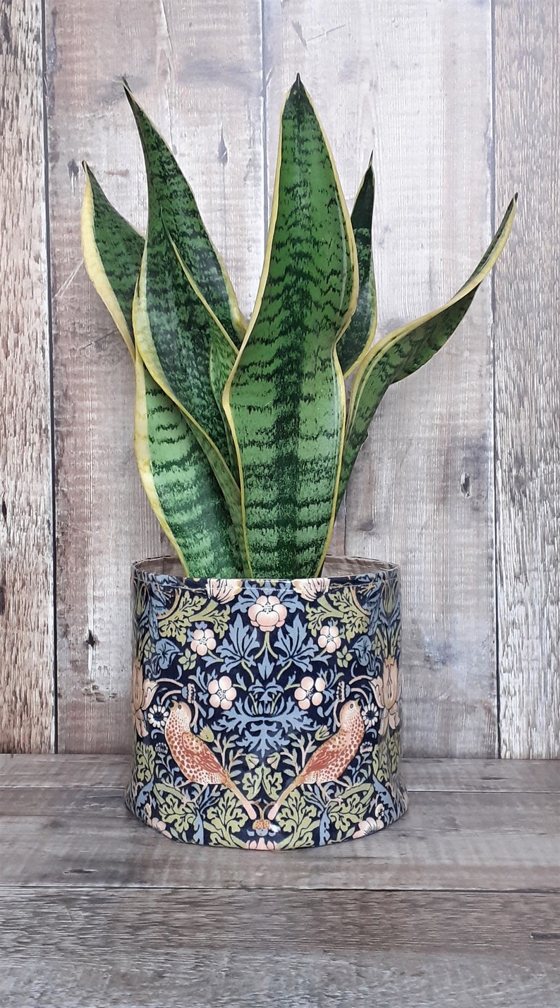 William Morris Pot Strawberry Thief Fabric Planter Indoor - Etsy William Morris Pot Strawberry Thief Fabric Planter Indoor - Etsy