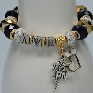 Lambda Psi Nu Nursing Sorority European Style Bracelet - Etsy