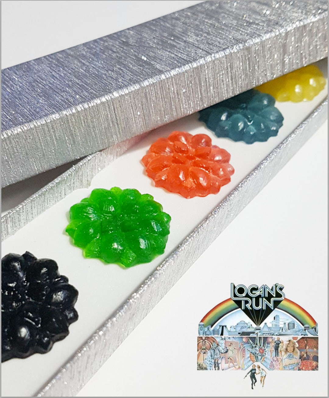 Logan's Run Life Clock Crystal Science Fiction Prop Replica Set of Six ...