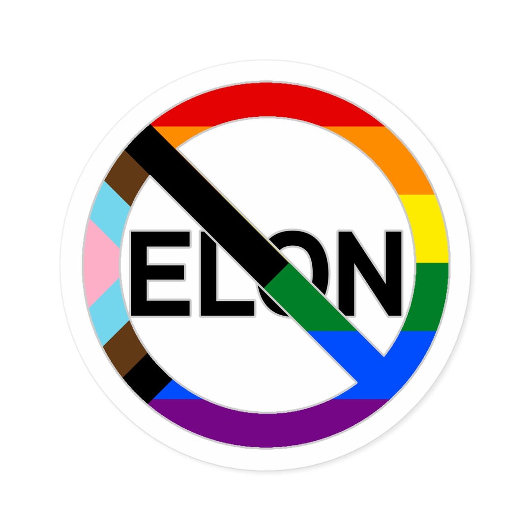 Vinyl Car Sticker: No Elon (equality Rainbow) (2", 4", 6") - Etsy