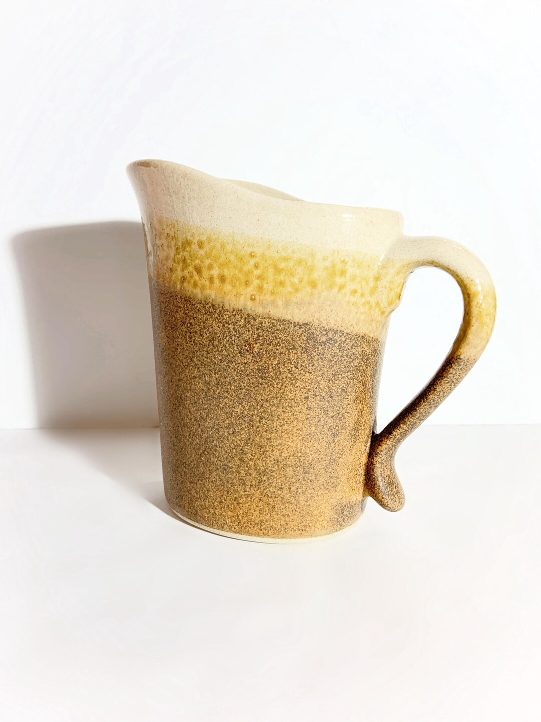 Vintage Stoneware Art Pottery Water Pitcher/ Milk Jug/ Vase/ Made in ...