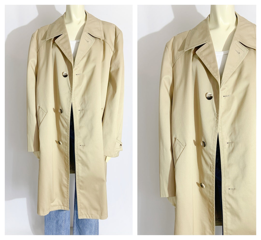 Vintage CLASSIC MENSWEAR TRENCH in Golden Tan / Size Medium Large Extra ...