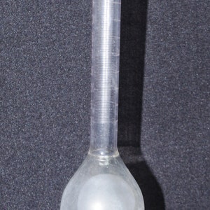 Vintage Etched Volumetric Flask / Beaker: Flat Bottom Long Neck ...
