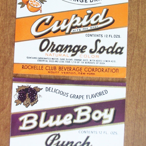 Vintage Soda Labels - Etsy