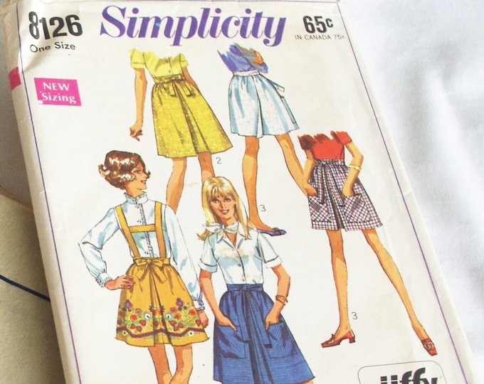 Vintage 1969 Simplicity Pattern: Misses Jiffy Back-wrap Skirt in Two ...