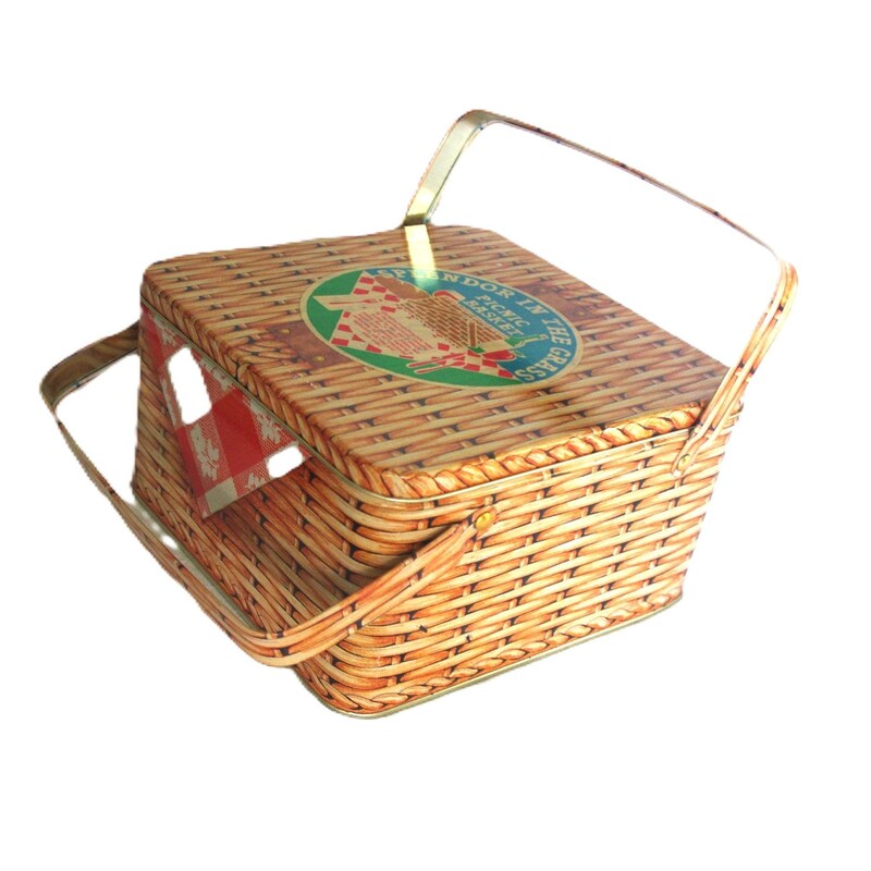 Tin Picnic Basket - Etsy