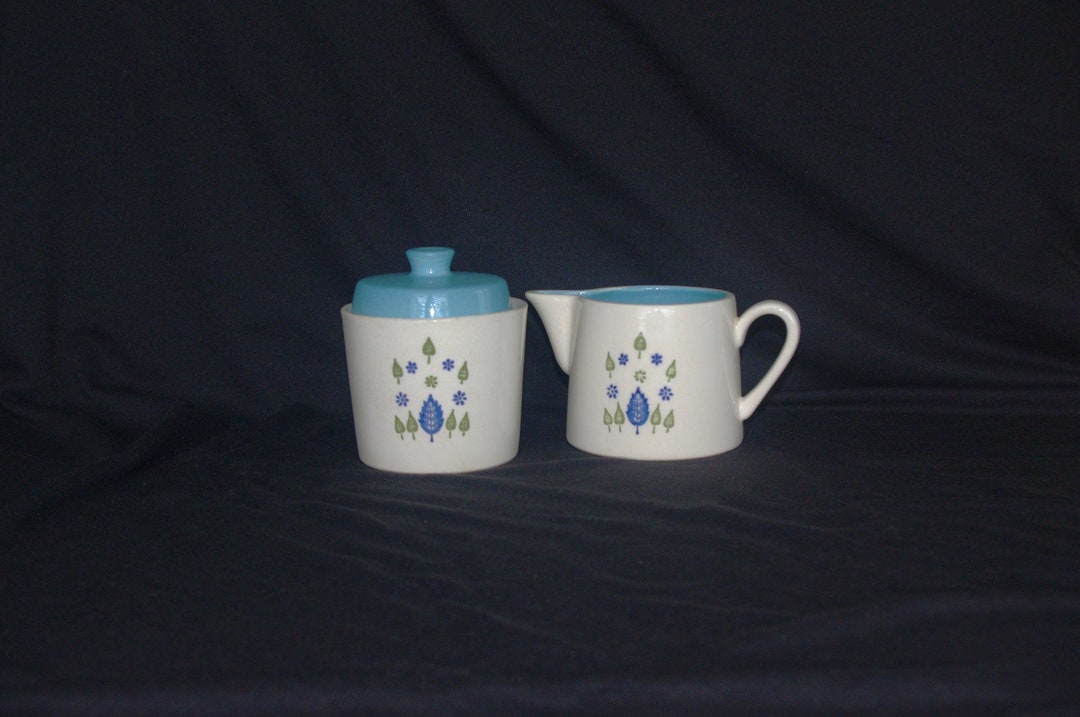 Vintage MCM Lidded Sugar and Creamer: Marcrest "swiss Alpine Chalet ...
