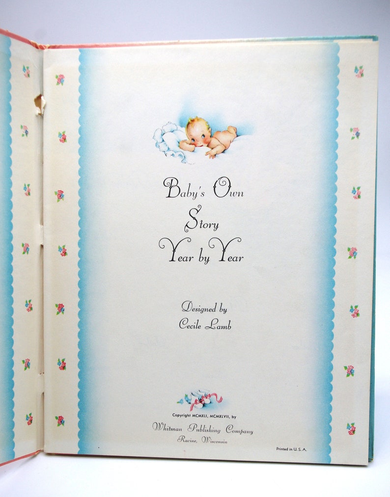 Vintage Baby Book 1940-1941 