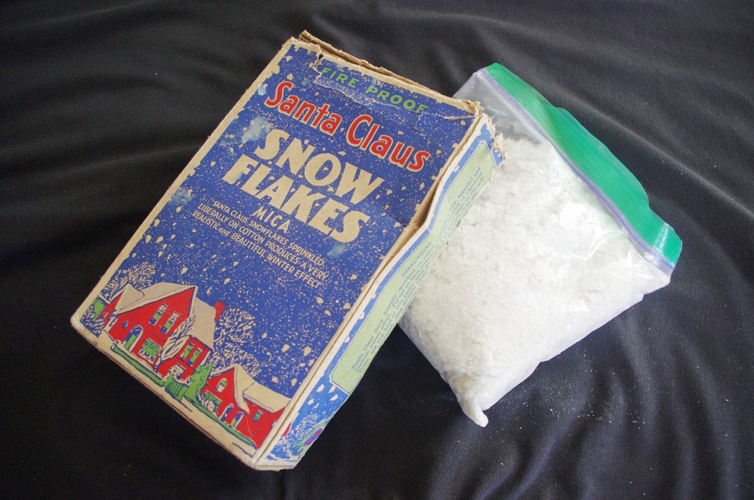 Vintage Christmas: Mica santa Claus Snow Flakes 1940s - Etsy