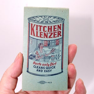 Vintage Advertising Notebook / Note Pad: Kitchen Klenzer "hurts Only ...