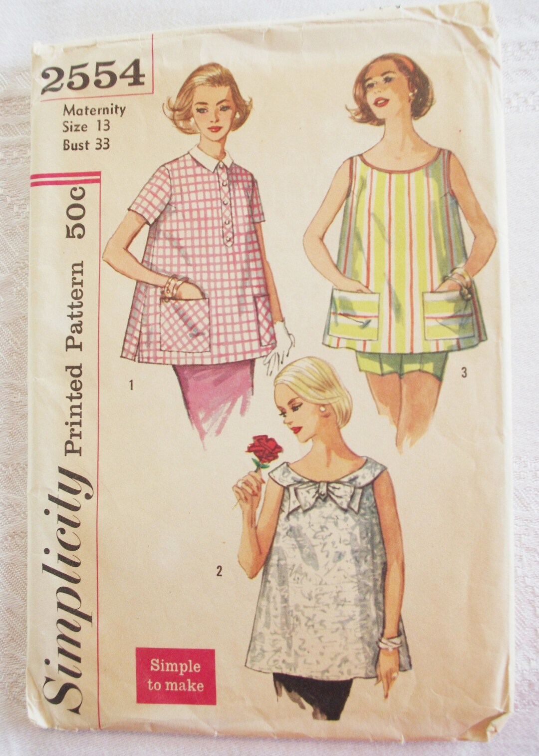 Vintage Simplicity Pattern: Junior & Misses Top / Smock - Etsy