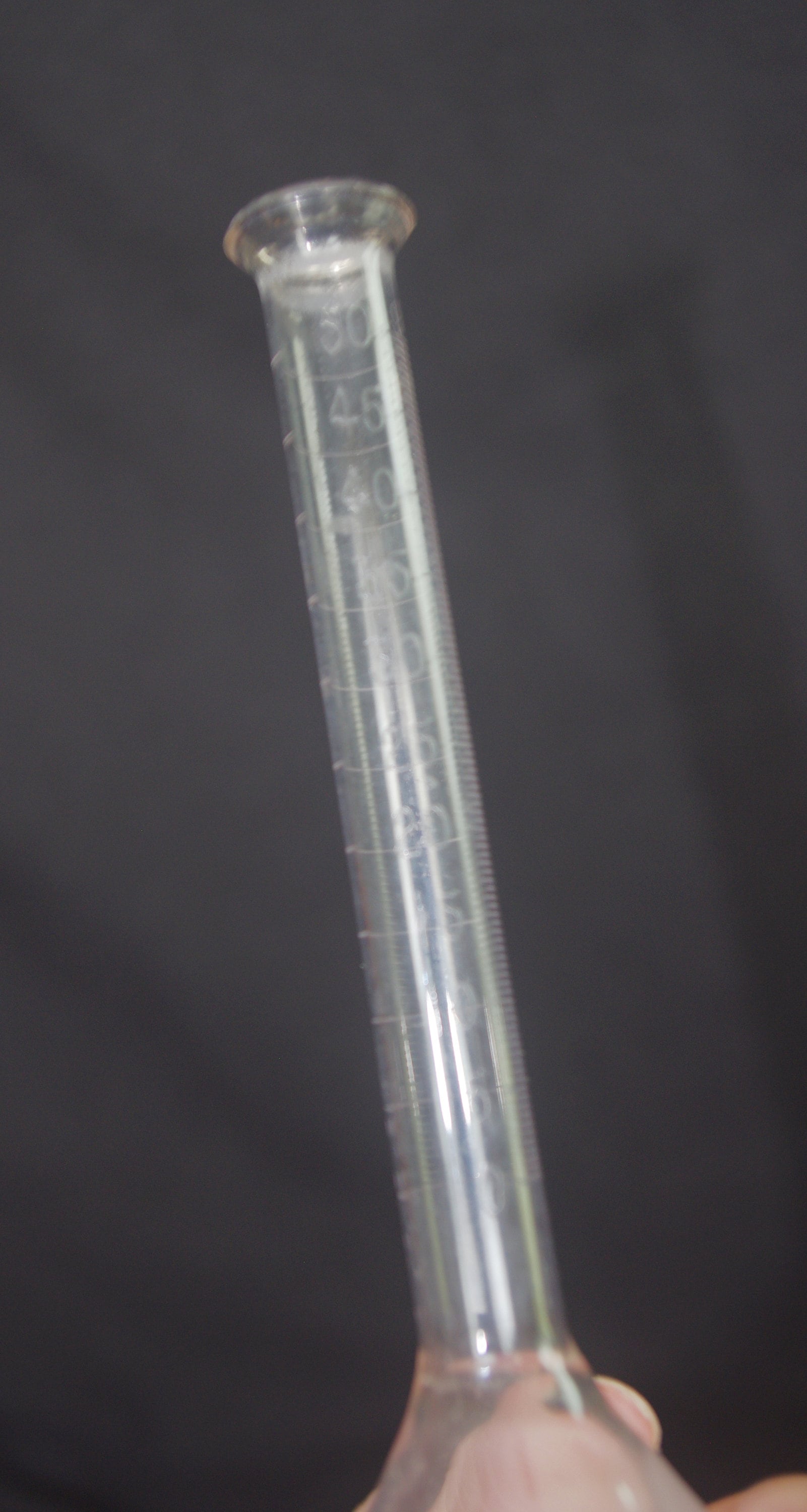 Vintage Etched Volumetric Flask / Beaker: Flat Bottom Long Neck ...