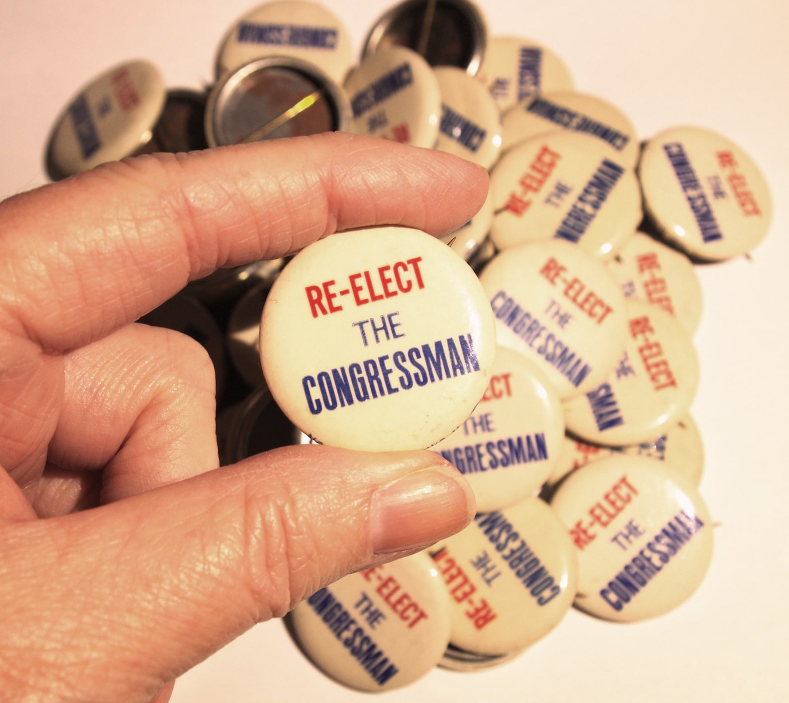 ONE Political Campaign Pin Pinback Button: Generic Re-elect - Etsy