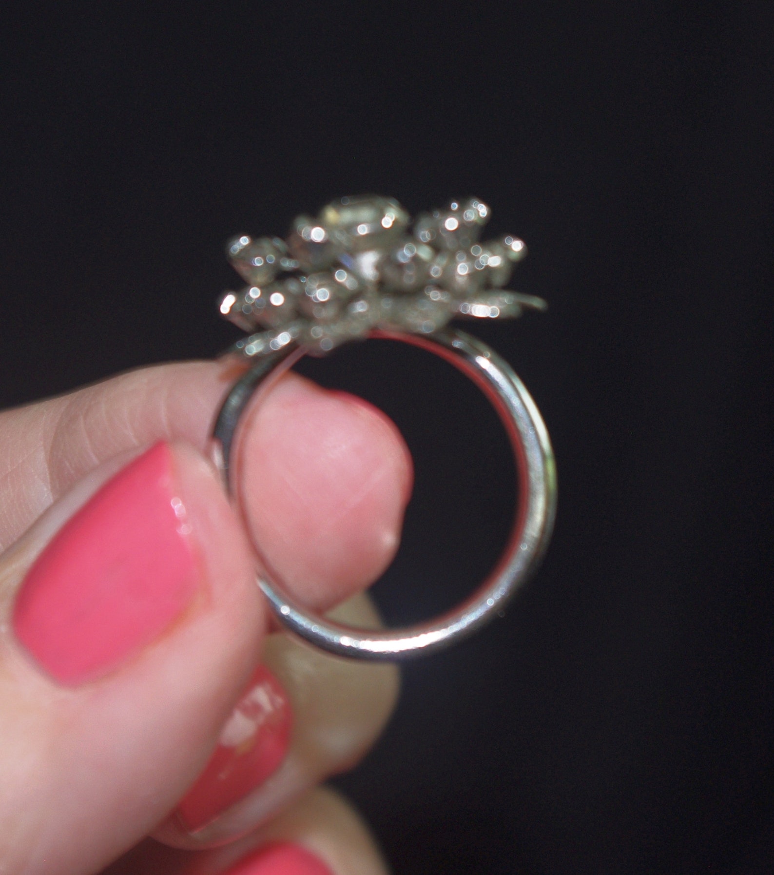 Vintage Costume Ring: Sarah Coventry "symphony" Clear Rhinestones on ...