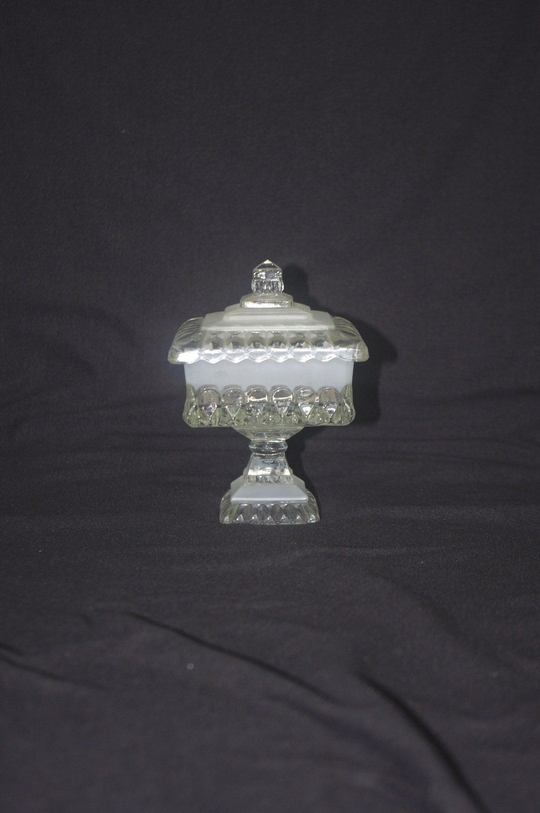 Vintage Covered / Lidded Compote: Jeanette, "wedding Cake" Frosted ...