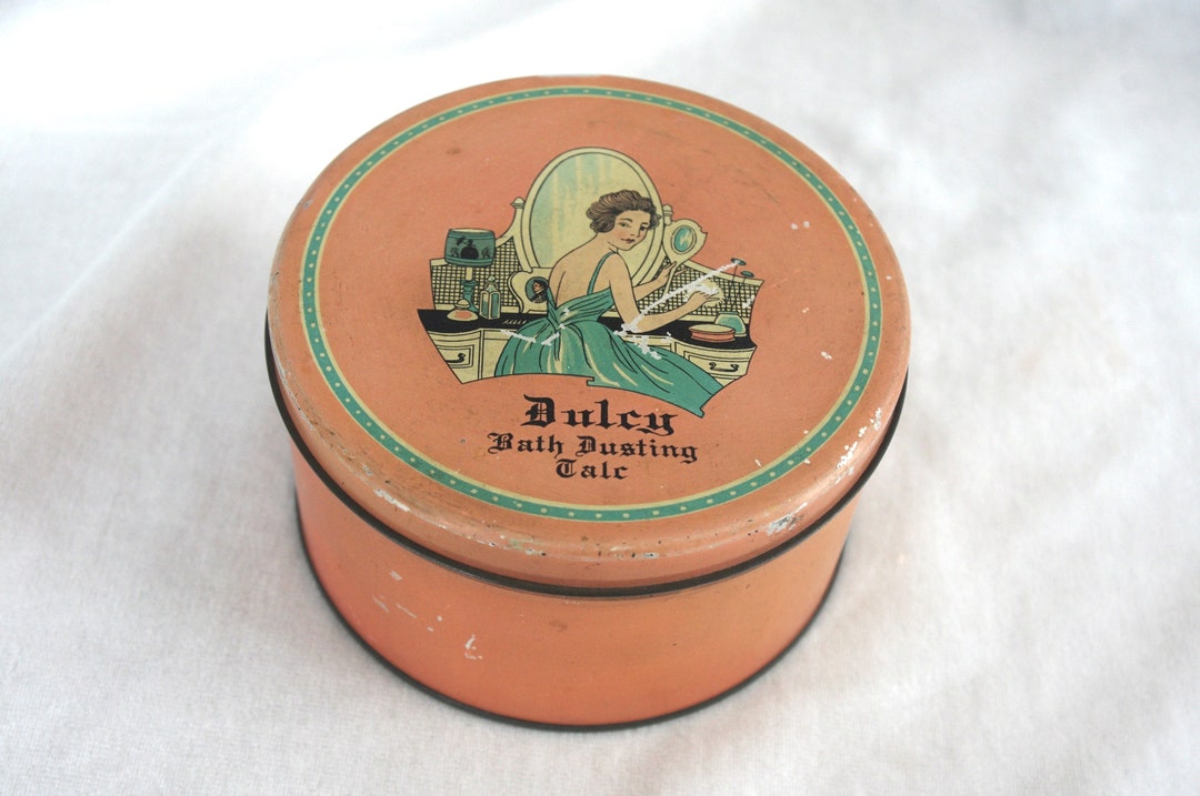 Vintage Advertising Tin: Art Deco dulcy Bath Dusting Talc / Powder ...
