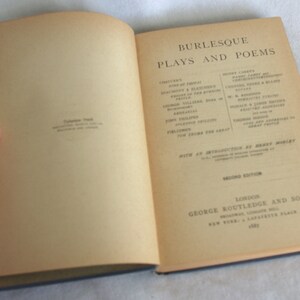 Antique Book: burlesque Plays and Poems Morley's Universal Library 27 ...