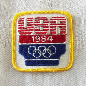 6 Vintage 70s 80s Cloth Patches: 84 Olympics, Cub Scouts, St. Louis ...