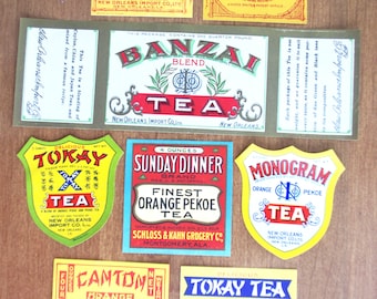 Vintage Tea Labels - Etsy