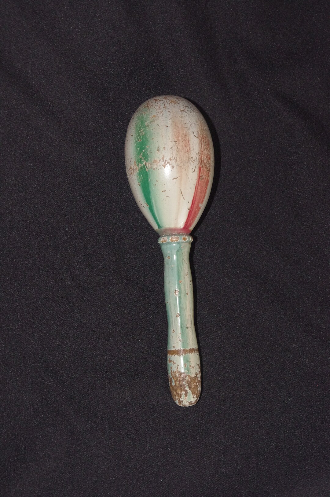 Wooden / Wood Sock Darner / Darning Egg: Striped, White, Green, Red ...