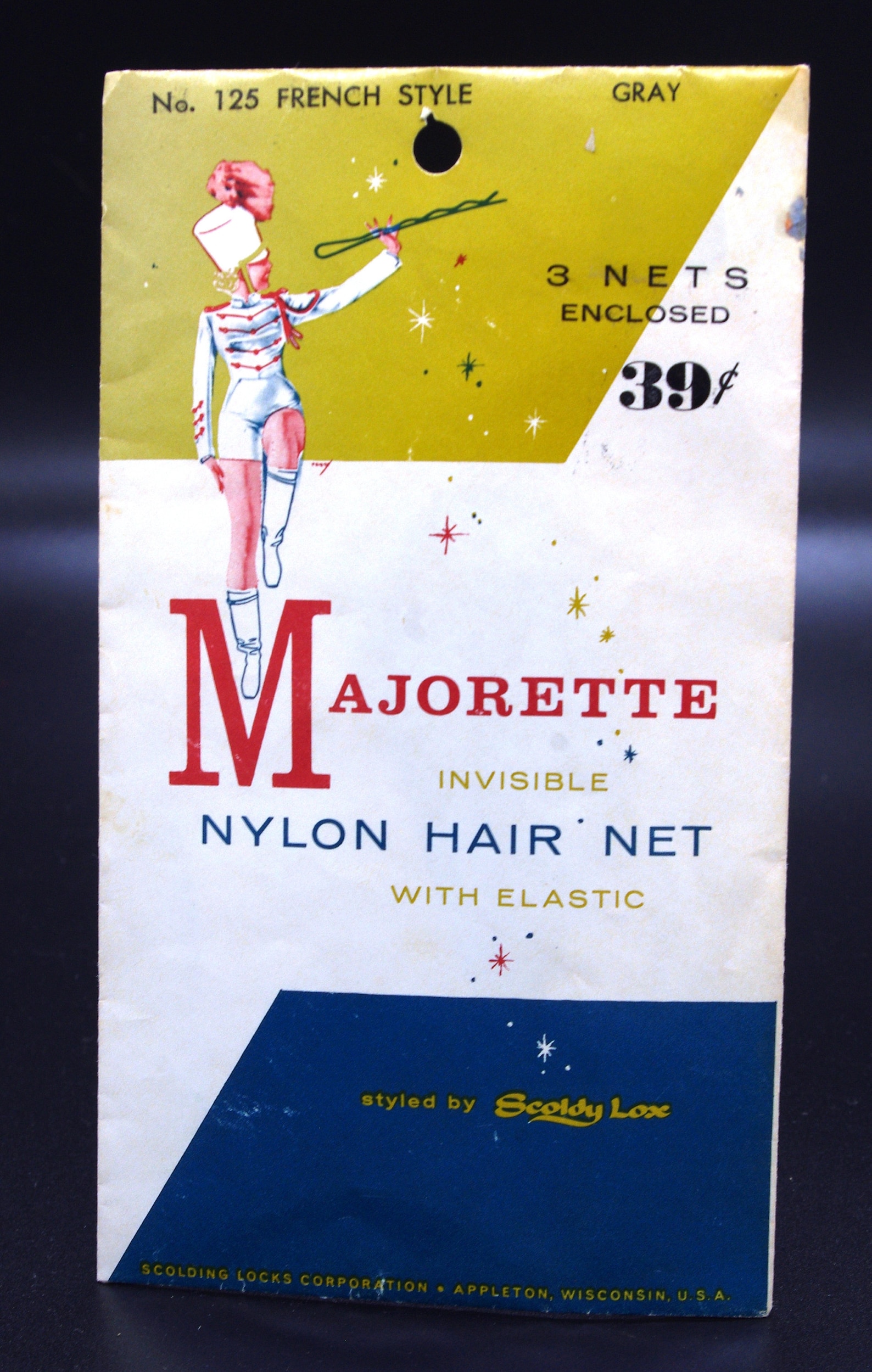 3 Vintage Nylon Hair Nets: 1950s "majorette" Great Graphics, Scolding ...