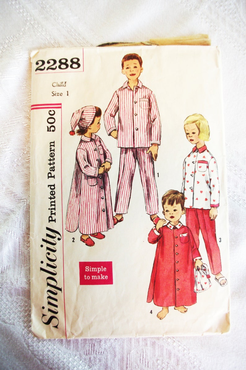 Vintage 1960s Simplicity Pattern: Child's Two-piece - Etsy