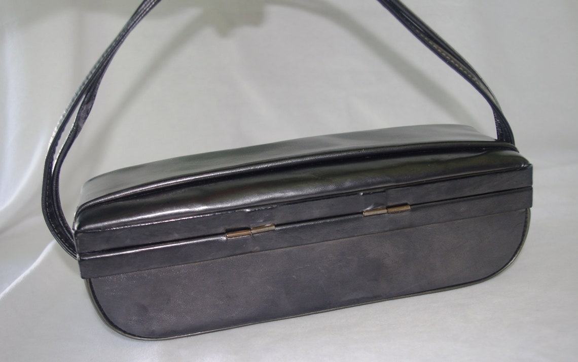 Vintage Handbag / Purse: Gunmetal / Pewter / Pearl Gray Box, 1960s ...