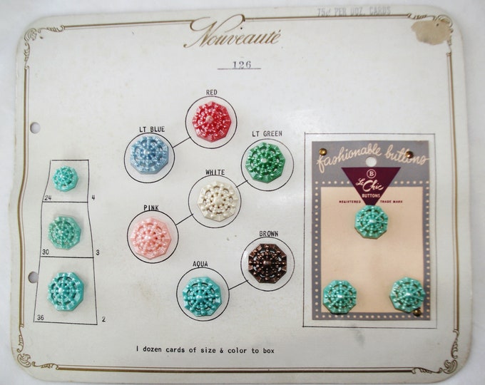 Vintage Large Button Card: Salesman Sample - Etsy