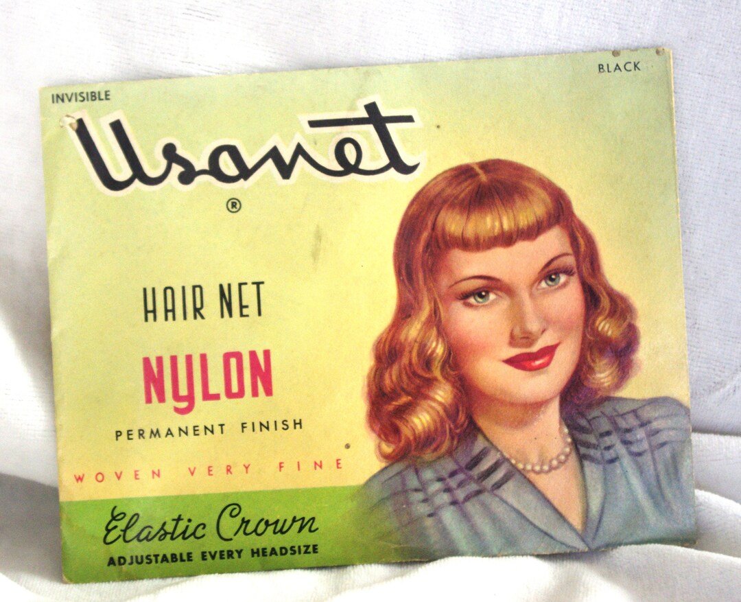 Vintage Hair Net: 1950s "usanet" Black, Great Graphics - Etsy
