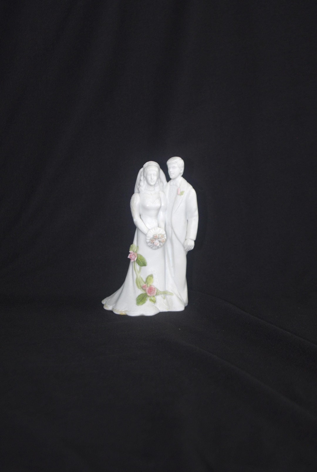 Vintage Wedding Cake Topper: Roman "touch of Rose" White Bisque Bride ...