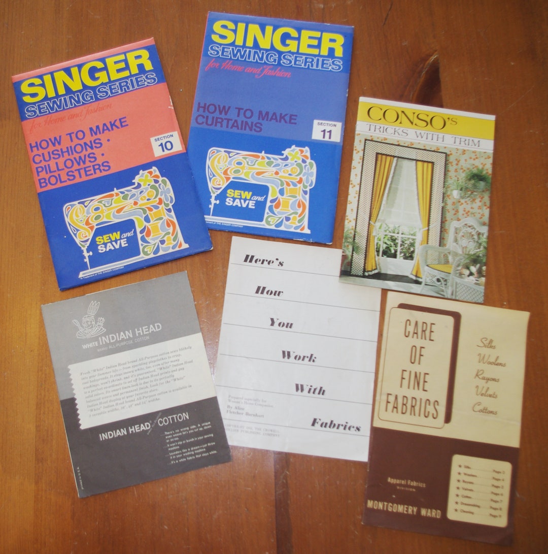 Vintage How-to Sew / Fabric Care / Sewing Ideas Pamphlet Lot 1940s ...