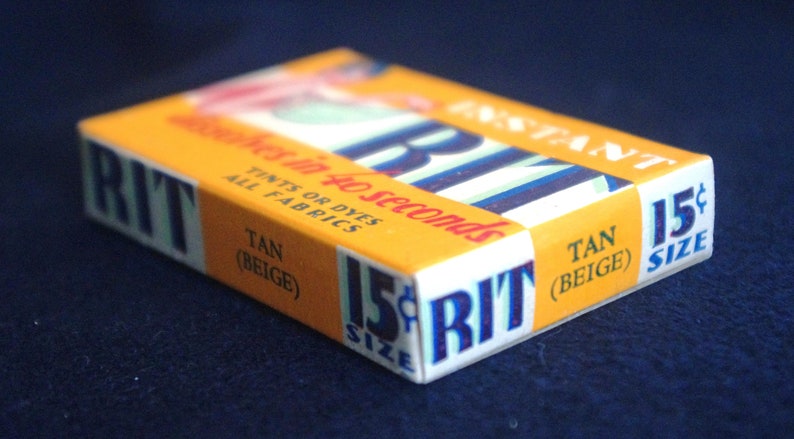 Vintage Advertising Ephemera: 1930s Rit Dye "tan Beige" Box Full - Etsy